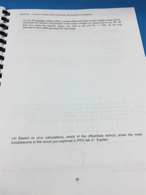 For The Typical Voltage Offset Current Offset And