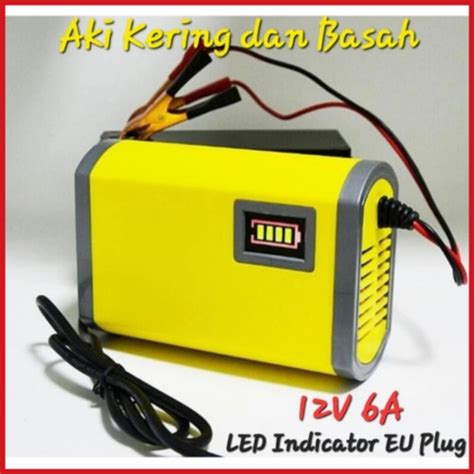 Jual Charger Casan Aki Pengisi Daya Alat Cas Portable 12V 6A Casan Accu