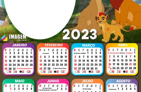 Moldura Png Para Fotos Calendário 2023 A Guarda Do Leão Imagem Legal