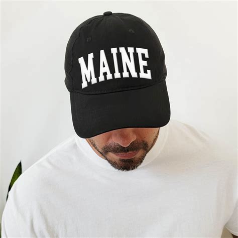 Maine Embroidered Mens Fit Baseball Cap Travel Souvenir Unisex State