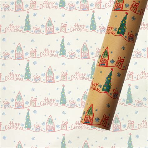 Christmas Printing Kraft Paper Roll Crafts Art Pac Grandado
