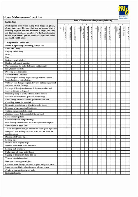 8 Preventive Maintenance Excel Template Excel Templates