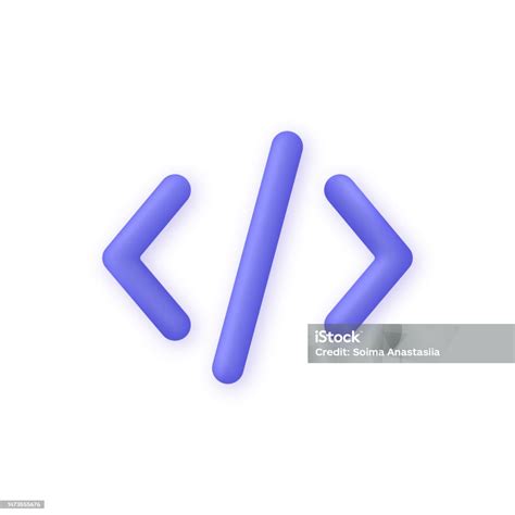 3d Programming Code Icon Isolated On White Background Development And Software Concept Stock