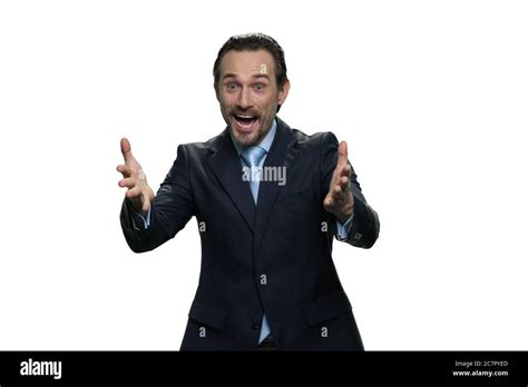 Very Excited Businessman Stock Photo Alamy