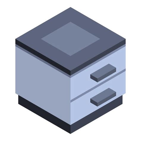 Icono De Mesita De Noche Moderna Isométrica Del Icono De Vector De