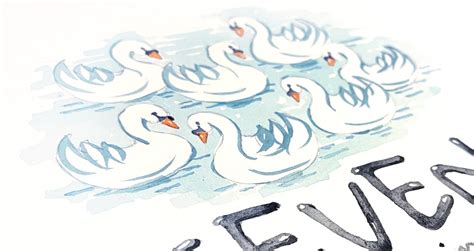 How To Paint Seven Swans A Swimming Step By Step