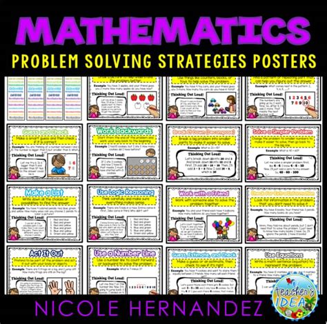 Math Problem Solving Strategies Posters By Nicole Hernandez A Teachers Idea