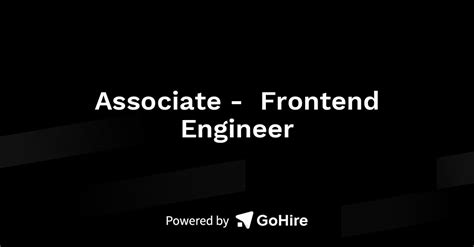 Associate Frontend Engineer At Outboxvc Jobs At Outboxvc
