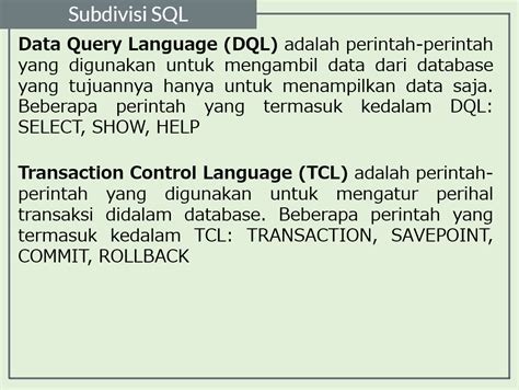 Materi Database Design Sesi SQL Structured Query Language