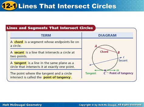 Lines That Intersect Circles Ppt Download