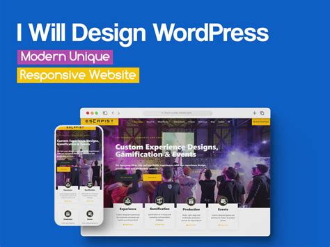 Modern Unique Responsive WordPress Website Design And Development Upwork