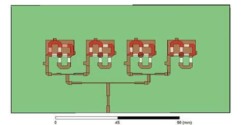 Top View Of Proposed Phased Array Antenna Download Scientific Diagram