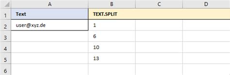 TEXT SPLIT Excel Ticker