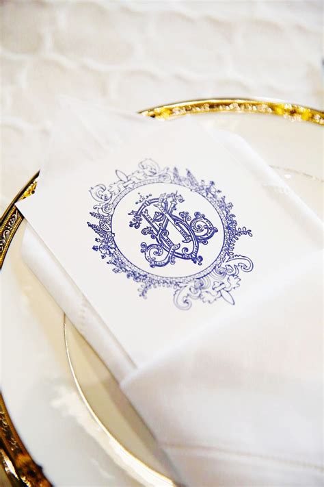 Customized Monogram Menu Card