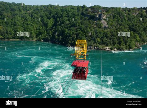 Aero Car At The Whirpool Aero Car Attraction Passing Over The Roaring Whirlpool Rapids Of The
