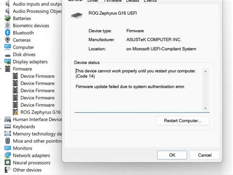 Impossible To Update My Bios Please Help R Zephyrusg14