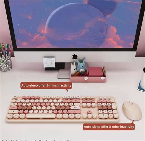 Wireless Keyboard And Mouse Kootop Cute Keyboard And Mouse 2 4g Wireless Keyboard With Retro