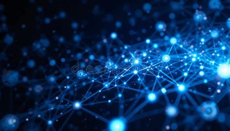 Colorful Digital Network Technology With Glowing Nodes And Connections Generative Ai Stock