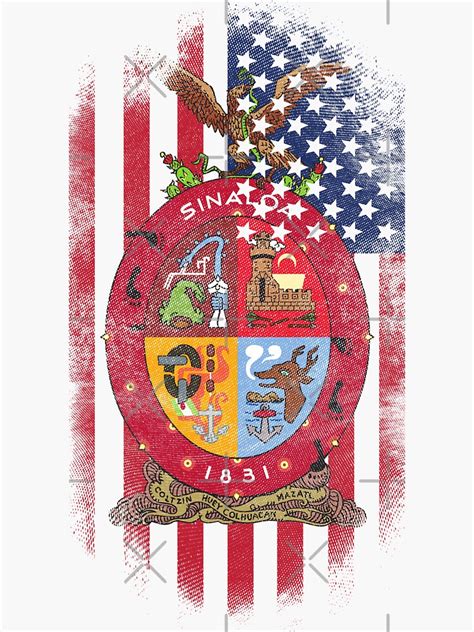 Sinaloa American Flag Sticker By Ockshirts Redbubble