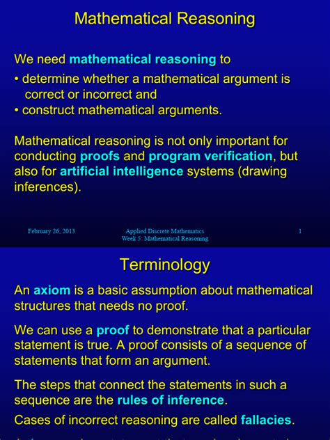 Mathematical Reasoning Pdf Theorem Mathematical Proof