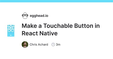 Make A Touchable Button In React Native