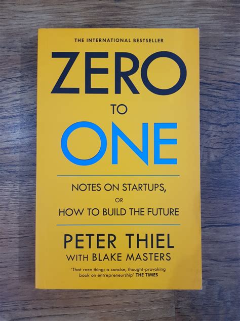 Zero To One Peter Thiel Hobbies And Toys Books And Magazines Fiction