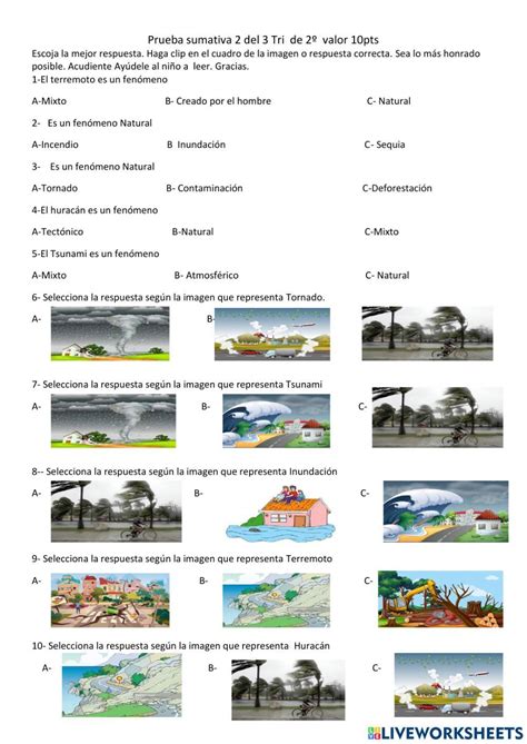 Desastres Naturales Online Exercise For Grado Desastres Naturales
