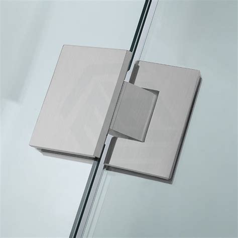 Tempered Glass Shower Screen L Shape Hinges Door Panel Myhomeware