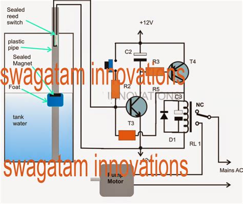 Float Switch Water Level Controller Circuit