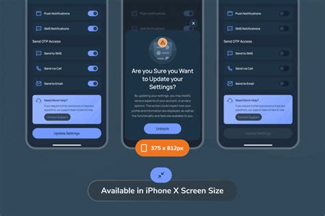Trion Notification Settings Dark Mode App Ui Ux And Ui Kits Ft