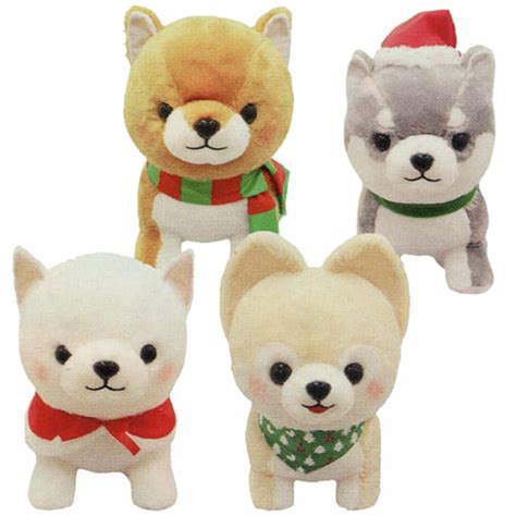 駿河屋 全4種セット 豆しば三兄弟クリスマス BIGサイズぬいぐるみ2 豆しば三兄弟ぬいぐるみ