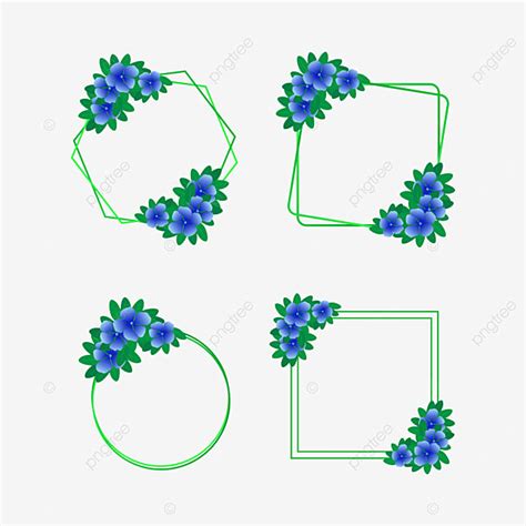 美麗的花卉框架集合 五顏六色的花 花卉框架 花框架向量圖案素材免費下載，png，eps和ai素材下載 Pngtree