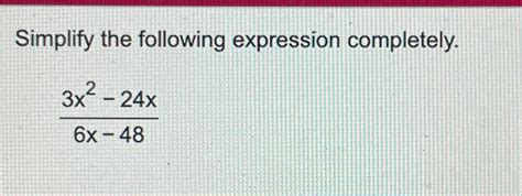Solved Simplify the following expression | Chegg.com