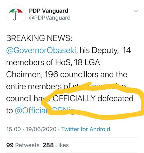 Obaseki Defecation By Pdp Vanguard Politics Nigeria