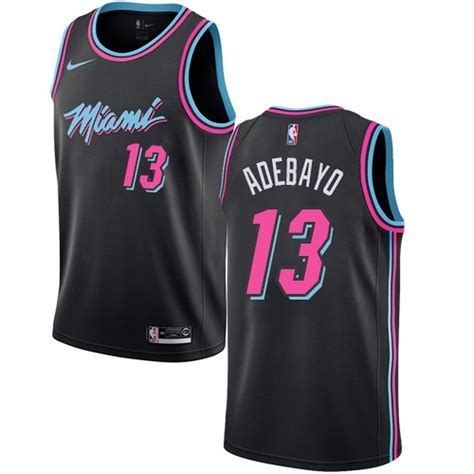 Mens Bam Adebayo Miami Heats Black Jersey City Edition