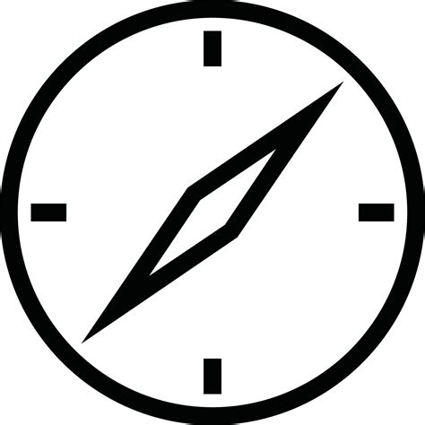 A Compass Icon In A Circle 43194198 Vector Art At Vecteezy