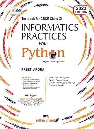 Informatics Practics With Python Textbook For Cbse Class Examination Preeti