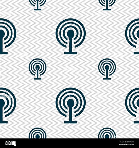 Wifi Sign Wi Fi Symbol Wireless Network Icon Zone Seamless Pattern