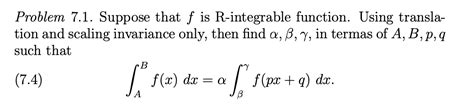 solved problem 7 1 suppose that f is r integrable function