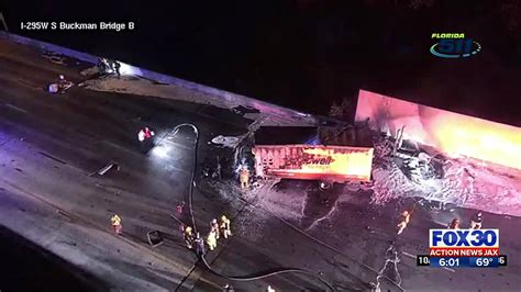 Fiery Truck Crash Investigation Closes Buckman Bridge For 55 Hours