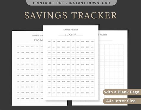 printable savings tracker money savings challenge 100 day challenge