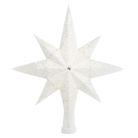 Christopher Radko Pearl Stellar Glass Christmas Tree Topper