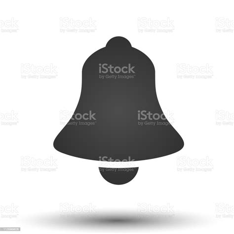 벨 아이콘입니다 벨 흰색 배경에 고립의 간단한 평면 로고 벡터 일러스트입니다 기민에 대한 스톡 벡터 아트 및 기타 이미지