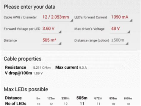 App Calculates Voltage Drop Between LED Drivers And Fixtures