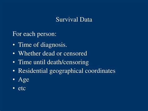 ppt a spatial scan statistic for survival data powerpoint