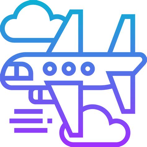 Airplane Flight Meticulous Gradient Icon