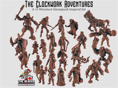 The Clockwork Adventures 23 Mini Set Ec3d Dnd Steampunk