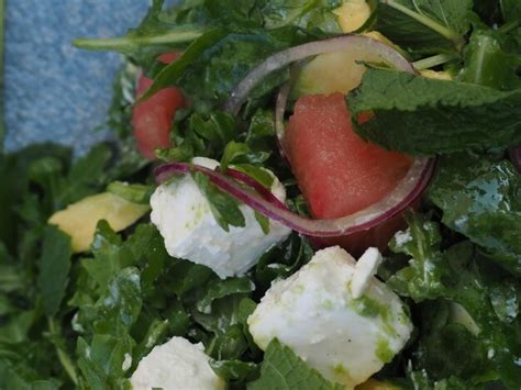 Premium Photo A Salad With Feta Avocado And Avocado