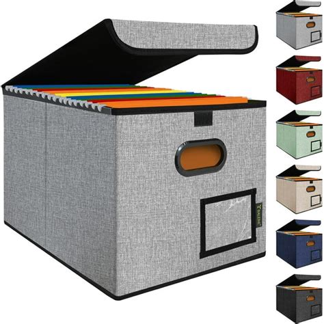 File Organizer Box With Lid Collapsible File Folder Organizer With