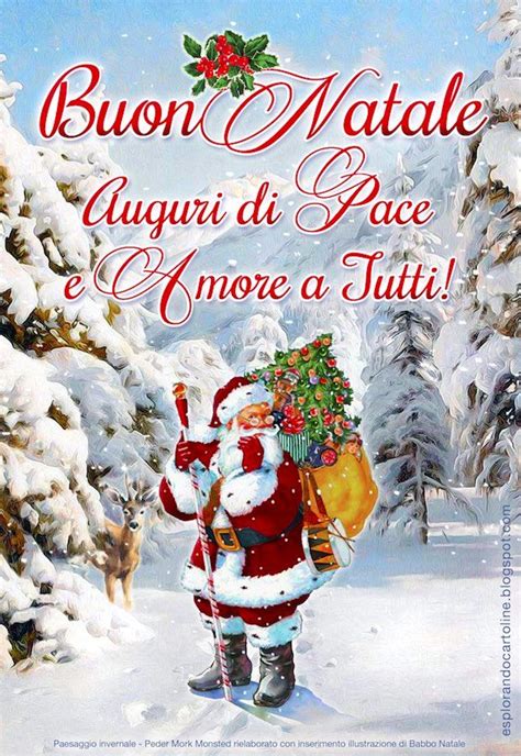 Cartolina BUON NATALE Auguri Di Pace E Amore A Tutti Con